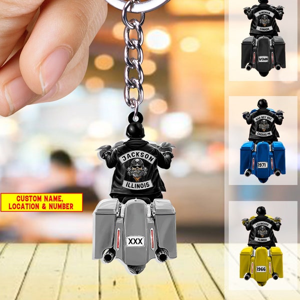 Motorcycle Keychain - Etsy