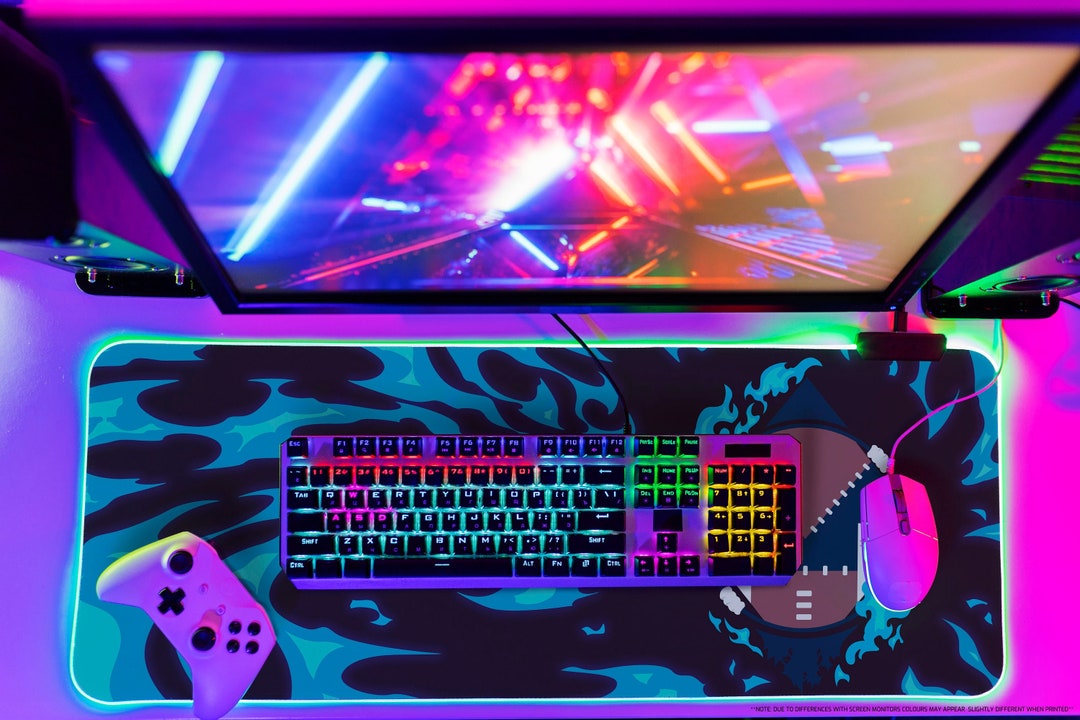 Dabi, Touya Villain Inspired LED Mouse Pad Gaming, Anime Mousepad, Led ...