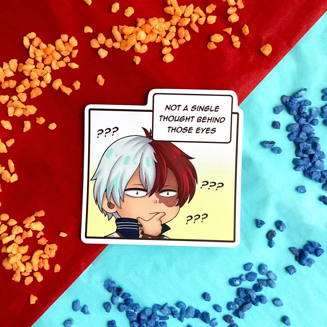 Shoto Inspired Meme Sticker, Half-half Hero, Meme, Anime Stickers - Etsy