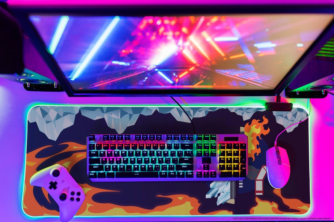 Shoto, Half-half Hero Inspired LED Gaming Mouse Pad, Anime Mousepad ...