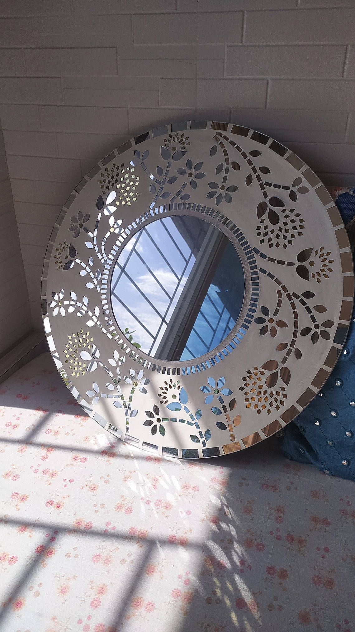 Mirror Mosaic Art, Wall Decor, Handmade Artwork, Diwali Gifting ...