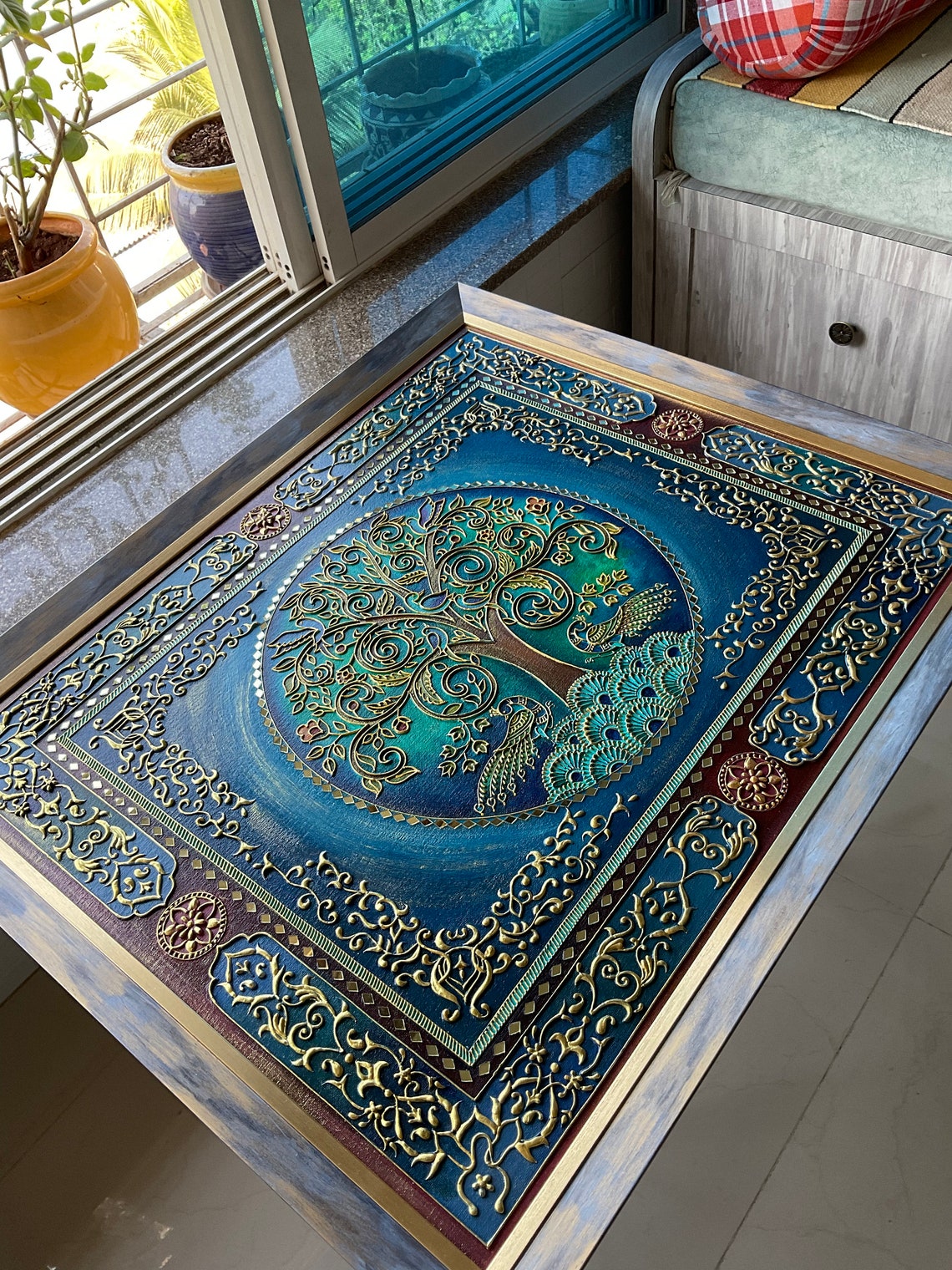 Tree of Life , Handmade Painting, Tree Painting, Indian Inspired Art ...