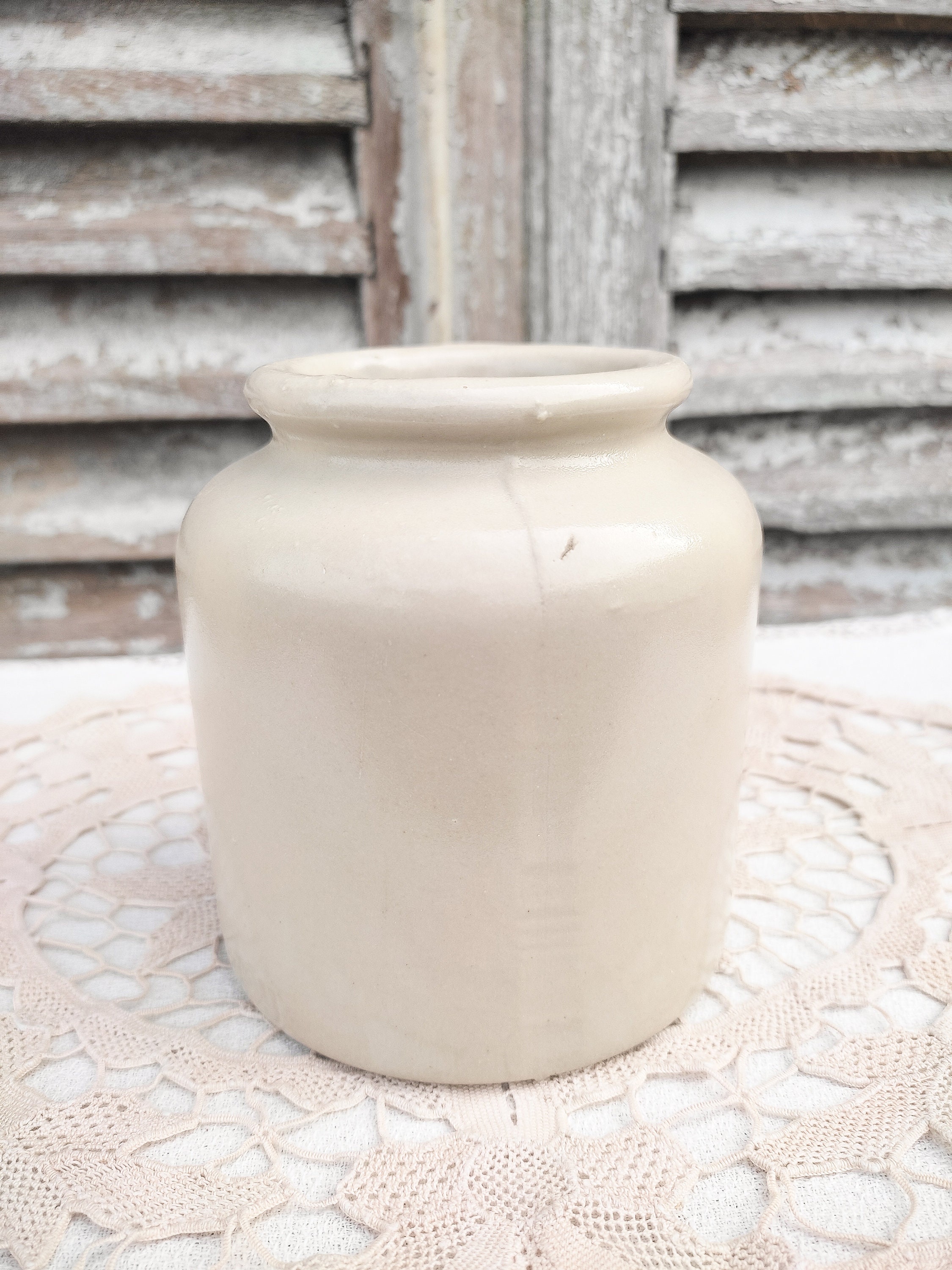 Old Sandstone Mustard Pot, LAB LAGNY Pot, French Sandstone Pot, Vintage ...