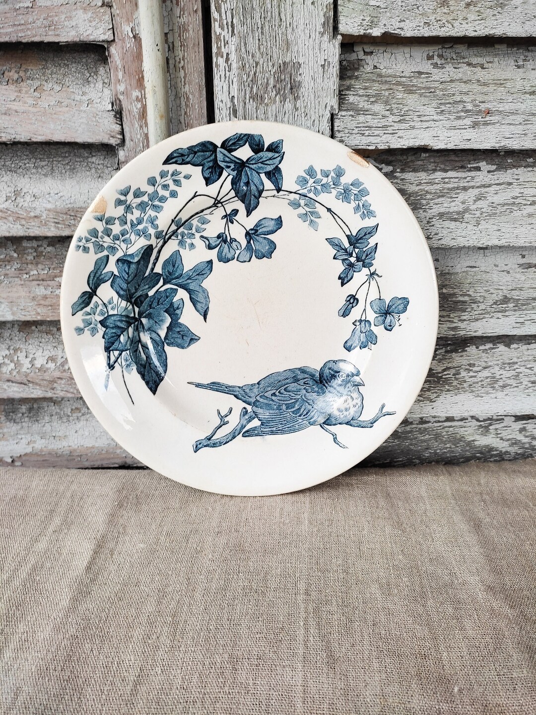 Old Longwy Iron Earth Plate, Old Iron Earth Plate, Old Earthenware ...
