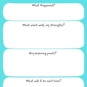 Reflection Record Chart, Digital Download Nurse Reflections Journalling ...