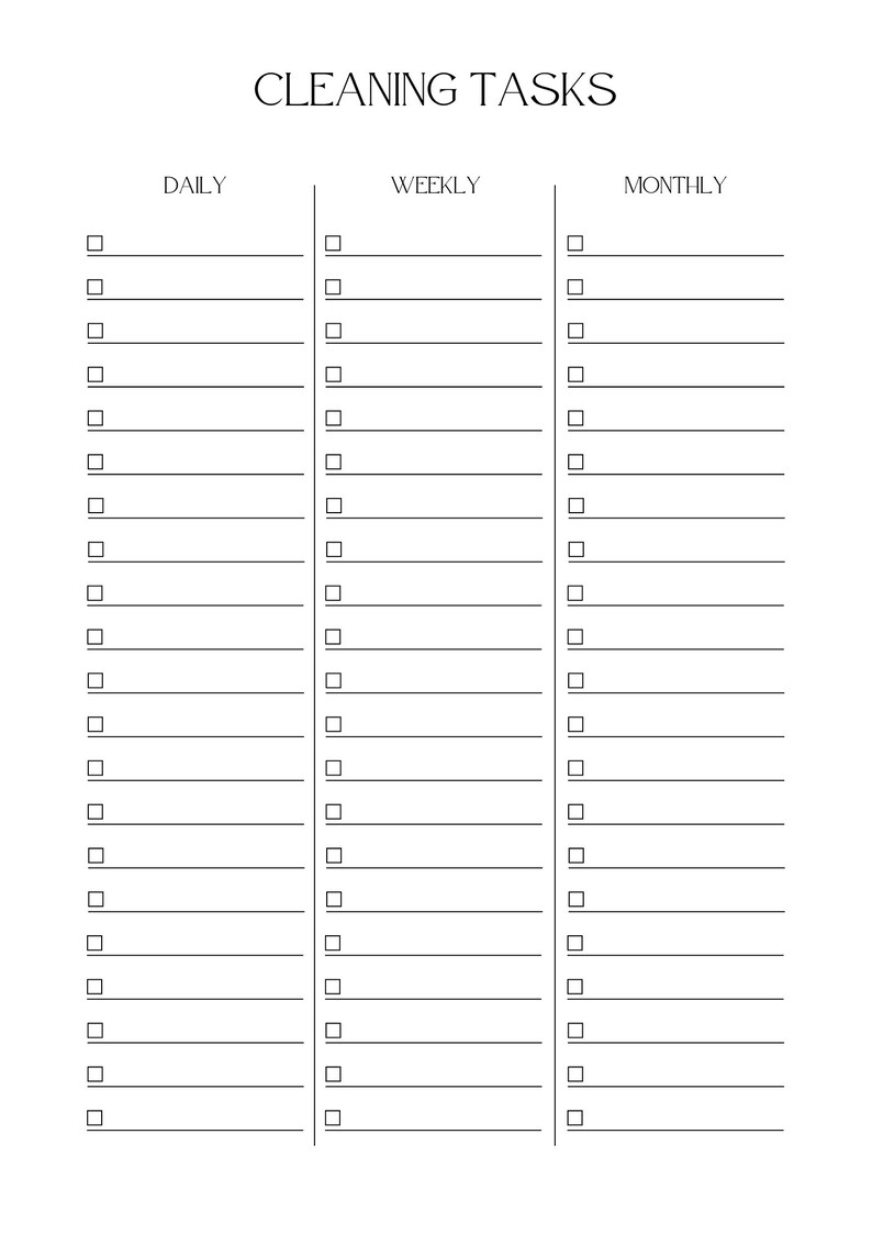 Cleaning Planner & Checklists Digital Planner Digital Checklist ...