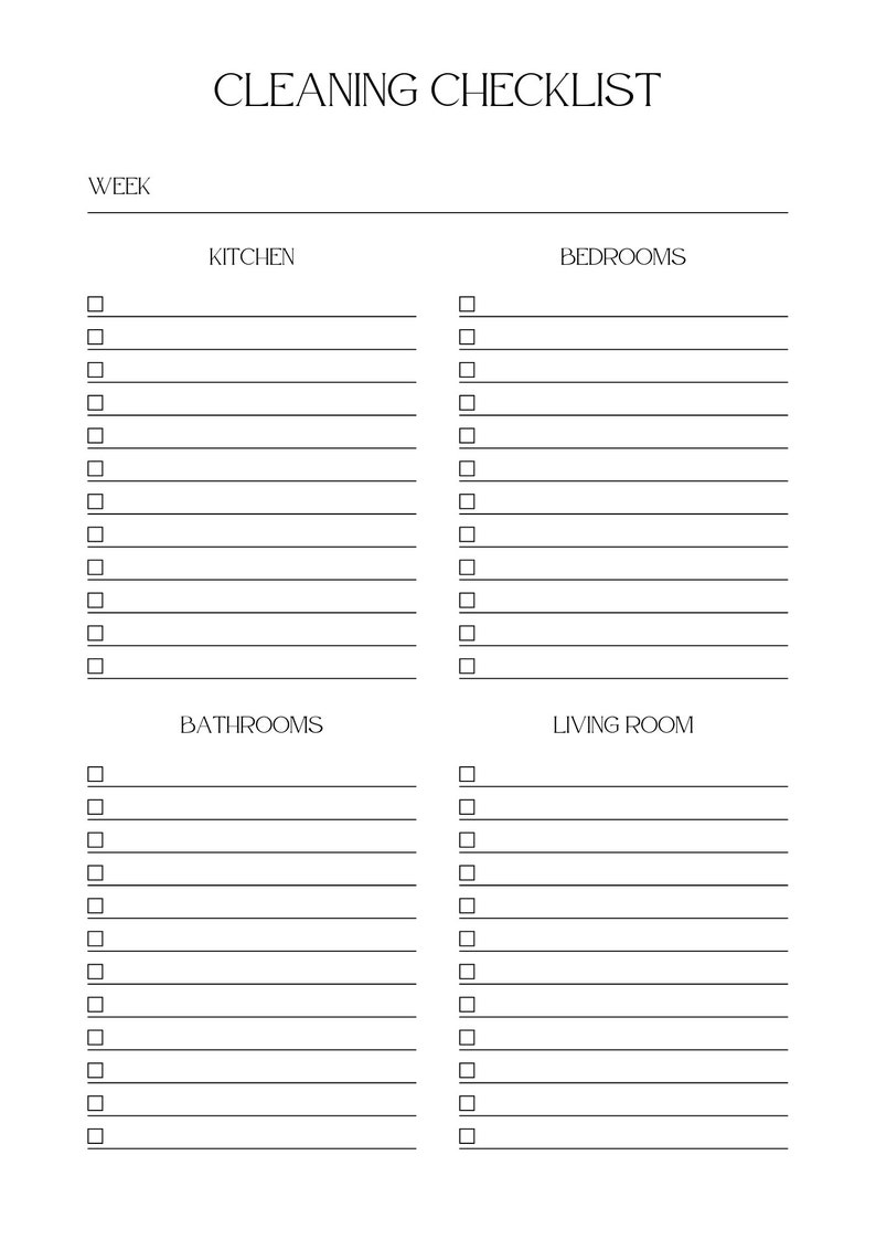 Cleaning Planner & Checklists Digital Planner Digital Checklist ...