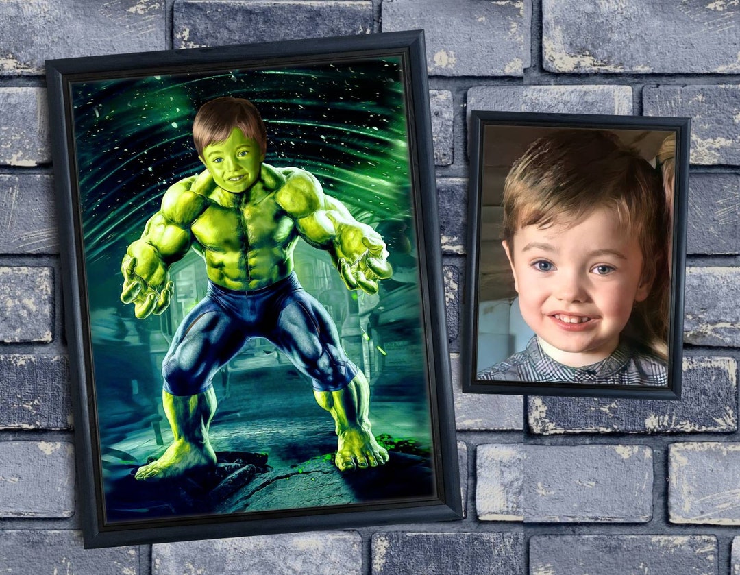 Superhero Portrait Hulk Poster Art Avengers Art - Etsy