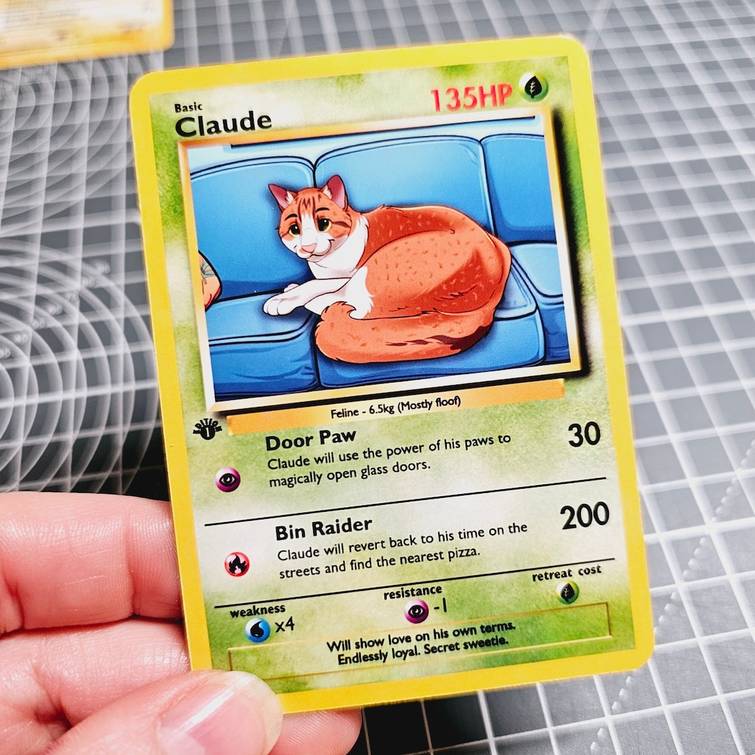 Custom Pet Pokémon Card, Cat Pokémon Character, Proxy Pokemon Card ...
