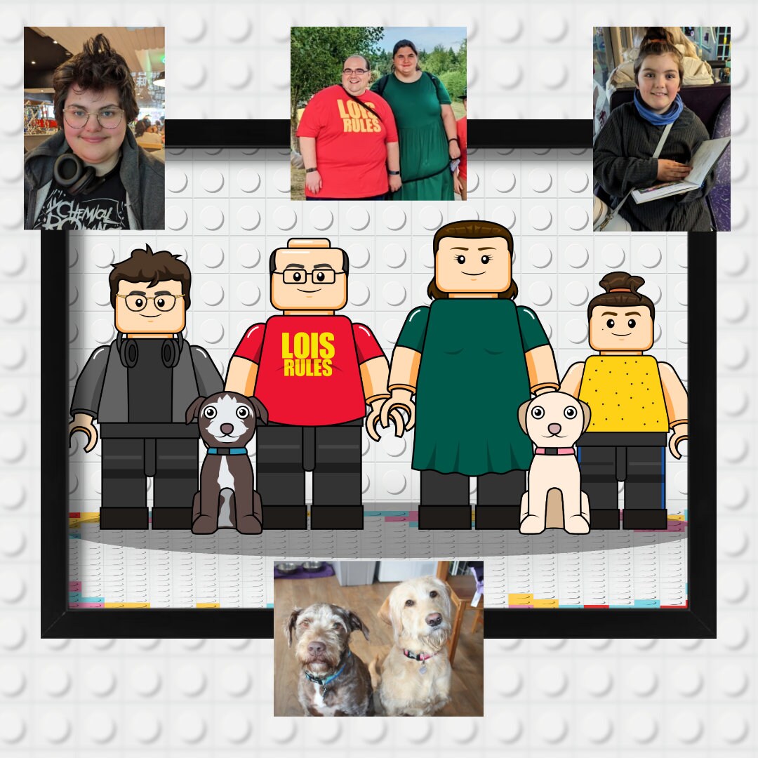 LEGO Style Drawing, Profile Picture Drawing, Funny Gift, LEGO Cartoon ...