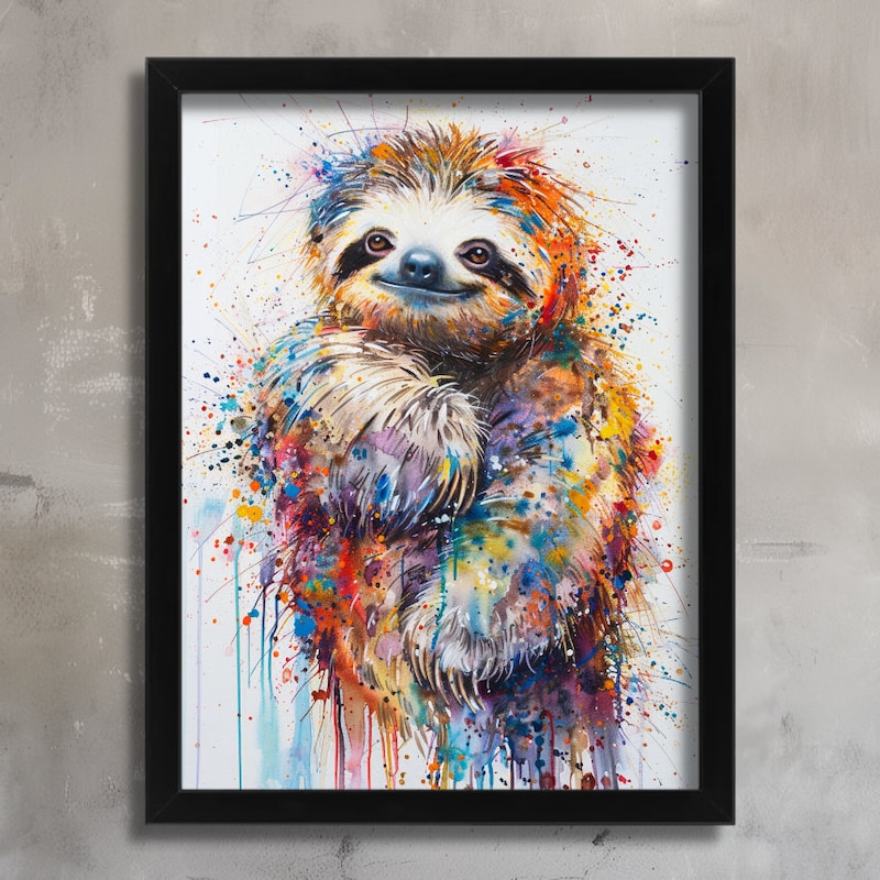 Sloth Painting - Etsy UK