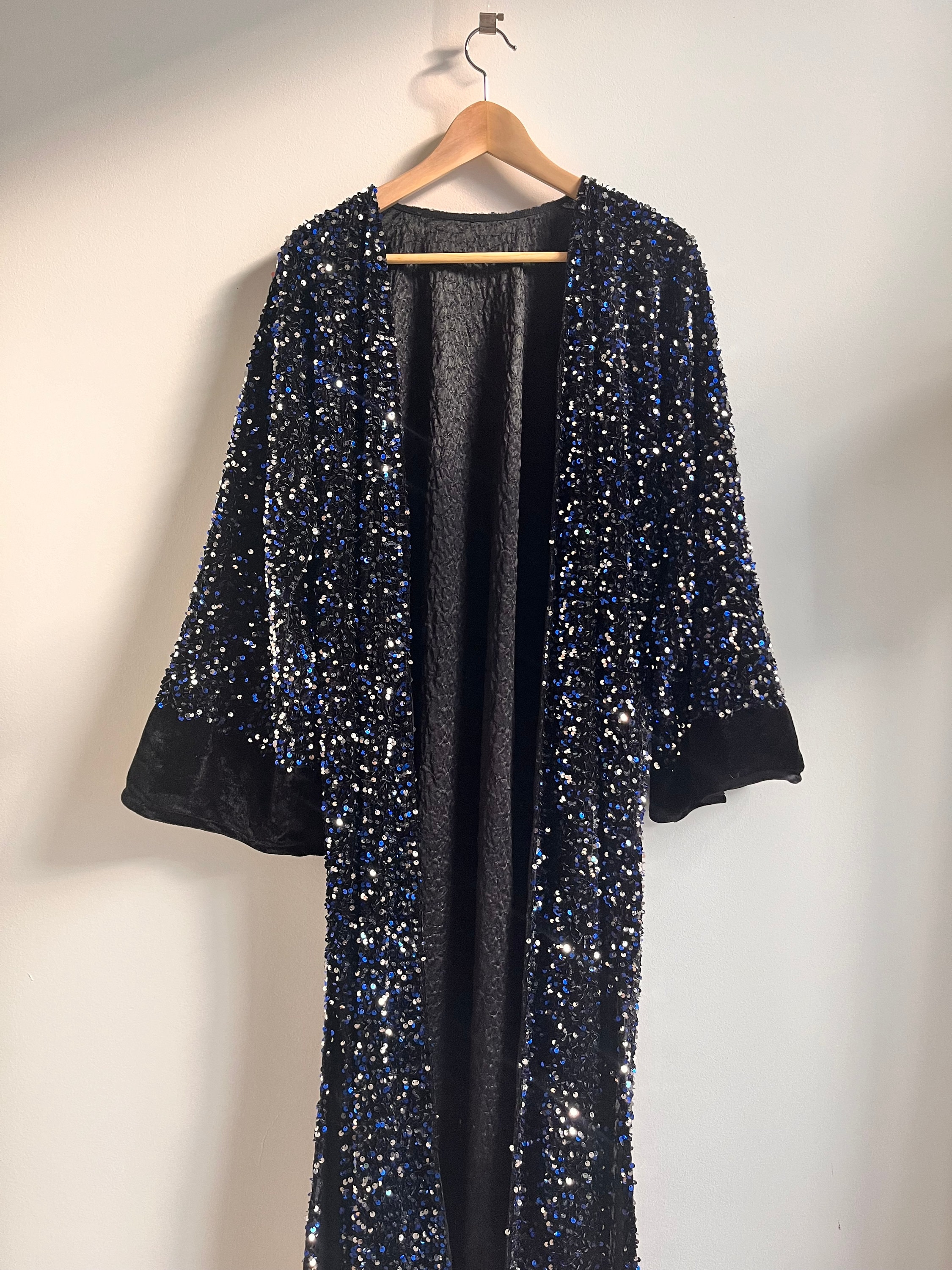 Velvet Night Sky Glitter Kimono - Etsy
