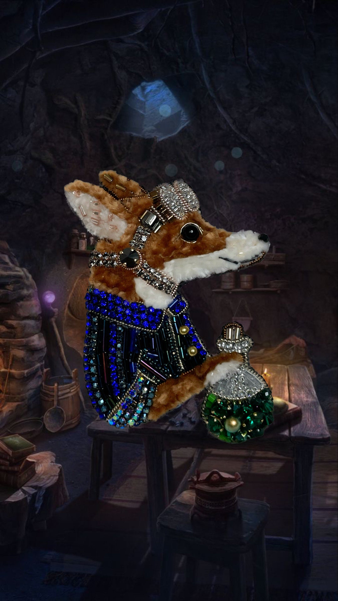 Alchemist Gift, Scientist Gift, Fox Pin, Fox Gift, Cute Fox, Fox ...