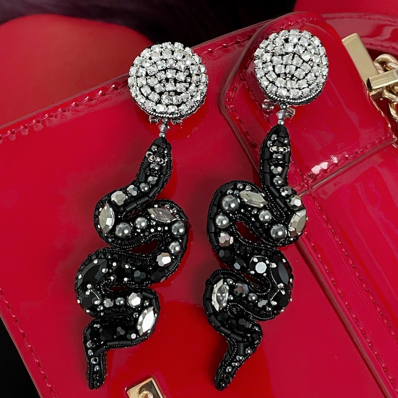 Snake Earrings - Etsy