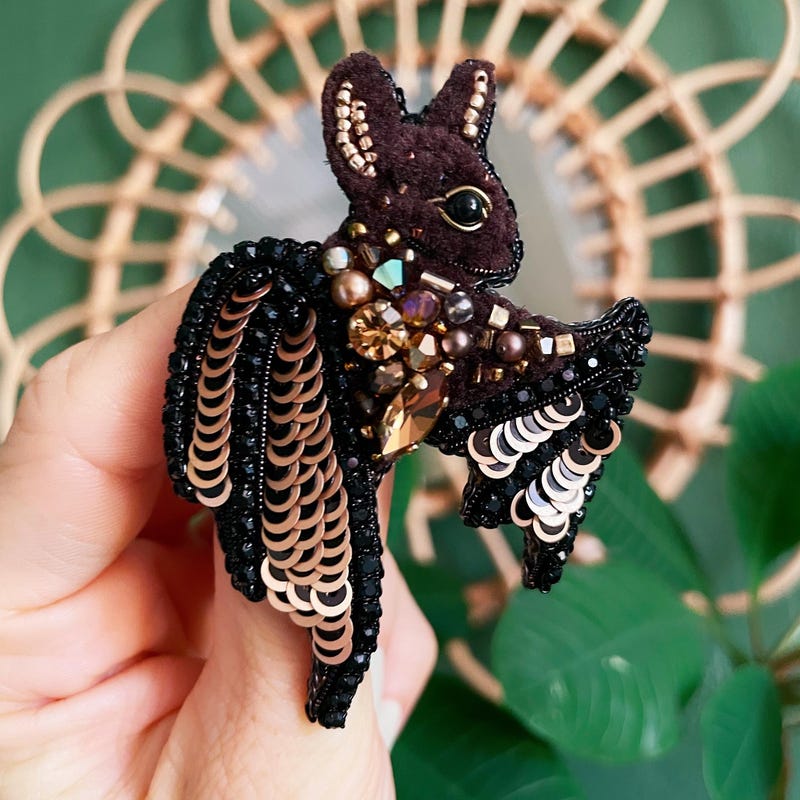 Bat Pin - Etsy