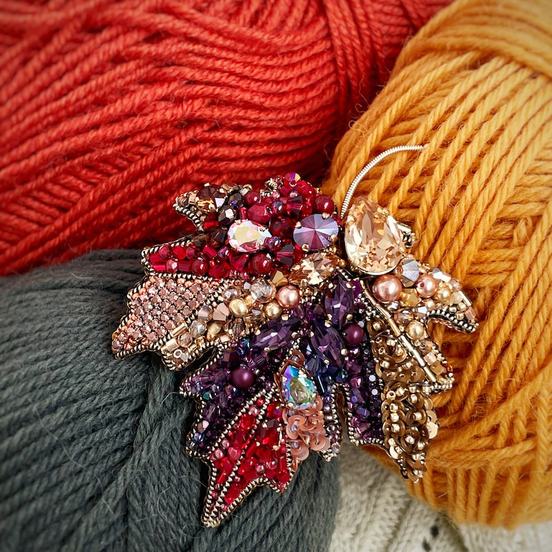 Autumn Leaf Brooch - Etsy