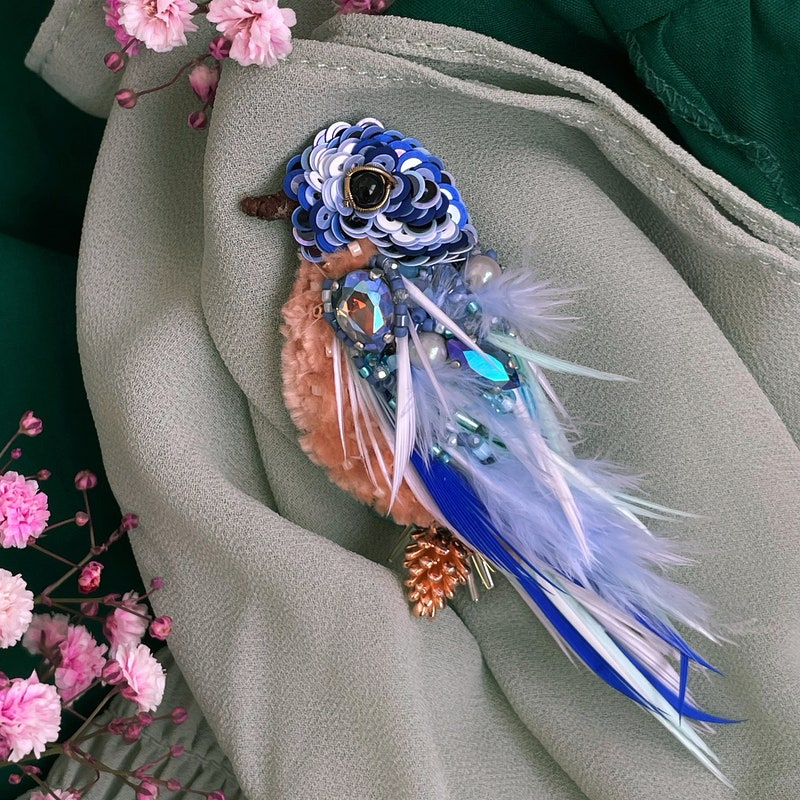 Bluebird Brooch - Etsy