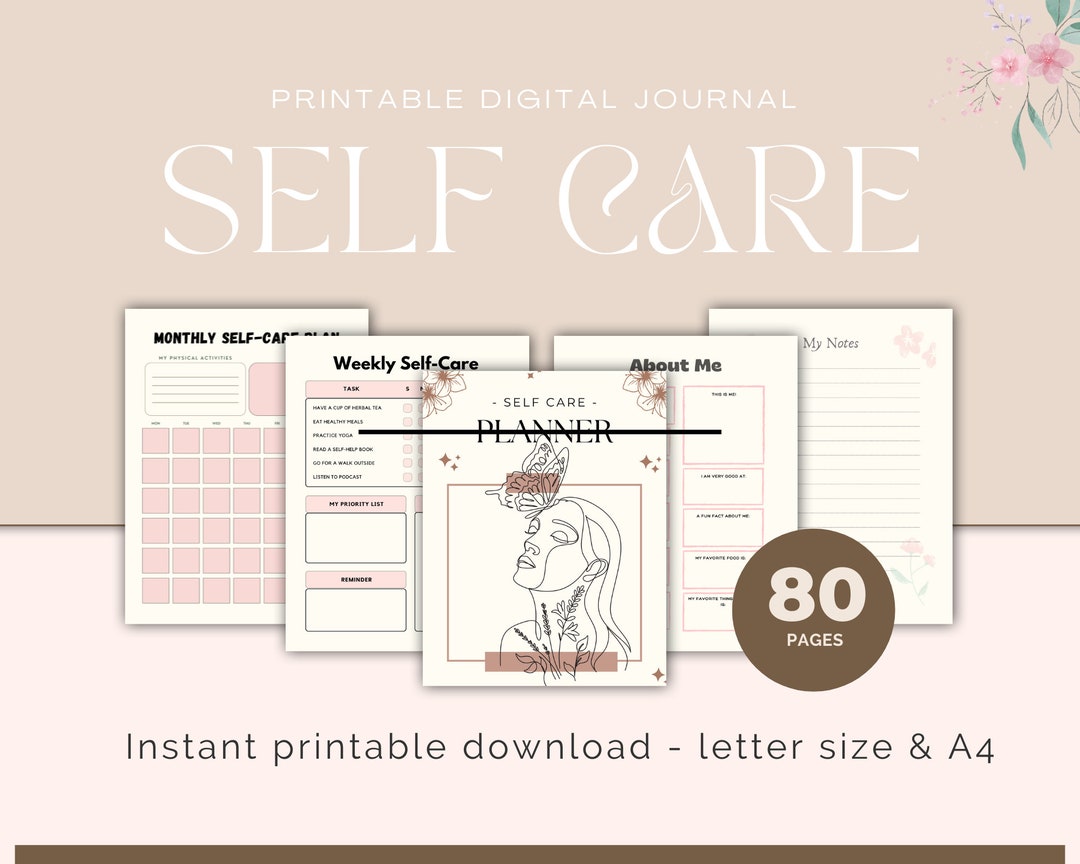 Self-care Template Planner Self-care Tracker Printable Self-care ...