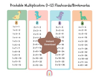 Printable Unicorn Multiplication Flashcards 1-12, Multiplication ...