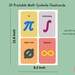 20 Math Symbols Flashcards, Math Classroom, Math Learning, Mathematical ...