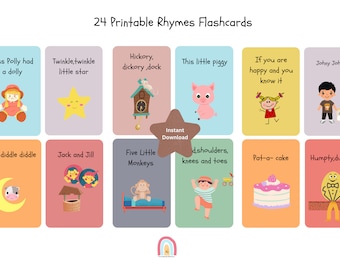 Nursery Rhymes Cards - Etsy