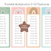 Printable Rainbow Multiplication Flashcards (1-12), Multiplication ...