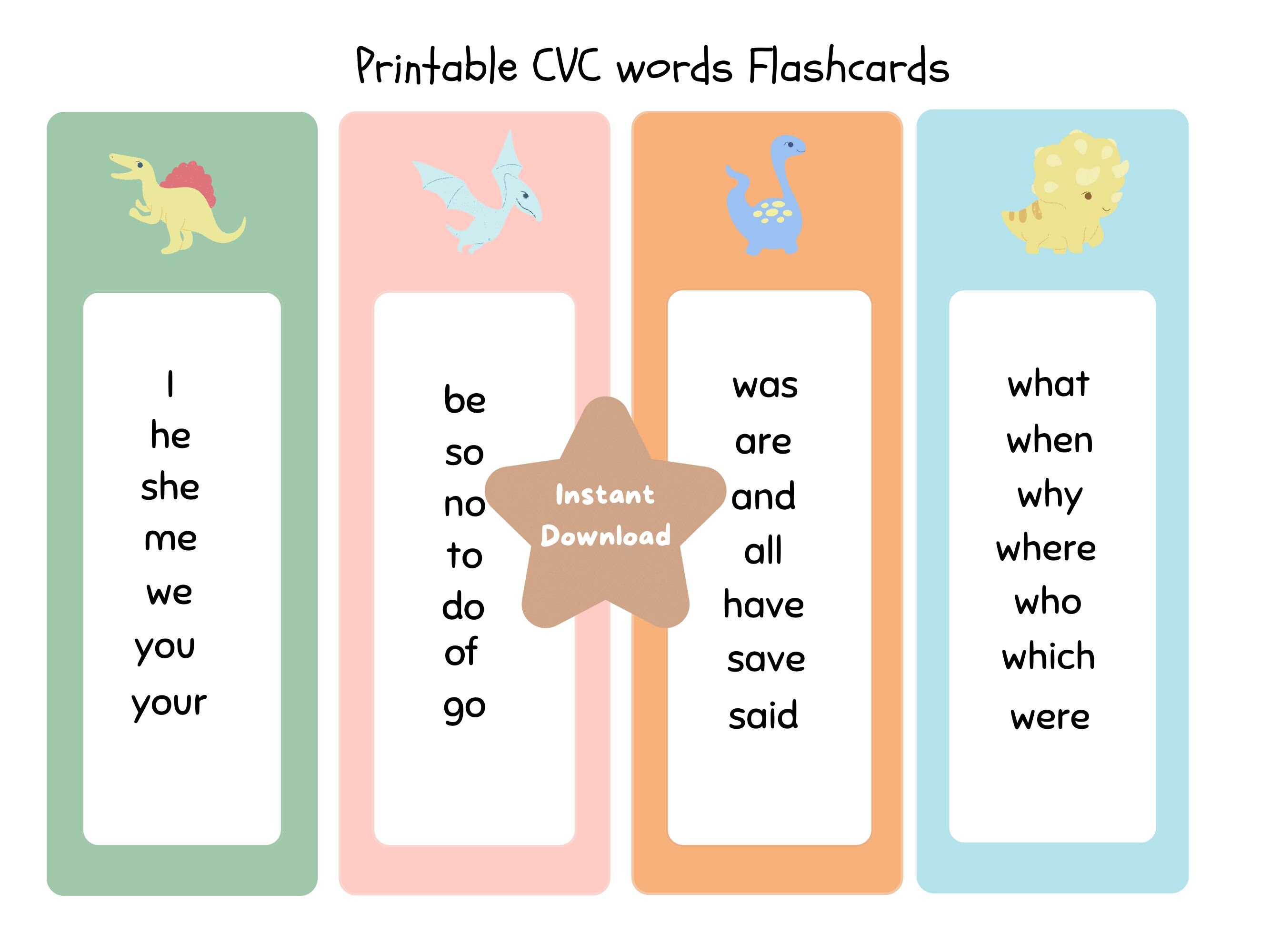 CVC, Word Families, Kindergarten Printable, Homeschool Printable, CVC ...