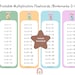 Printable Multiplication Flashcards 1-12, Multiplication Bookmarks ...