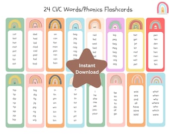 CVC, Word Families, Kindergarten Printable, Homeschool Printable, CVC ...