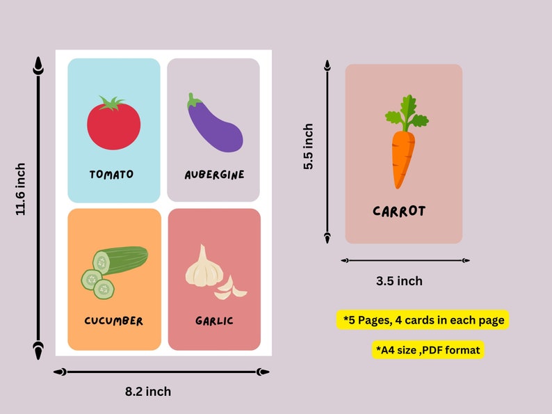 20 Vegetable Flashcards , Learn Vegetables , Vegetables to Learn ...