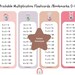 Printable Multiplication Flashcards 1-12, Multiplication Bookmarks ...