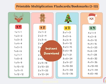Printable Unicorn Multiplication Flashcards 1-12, Multiplication ...
