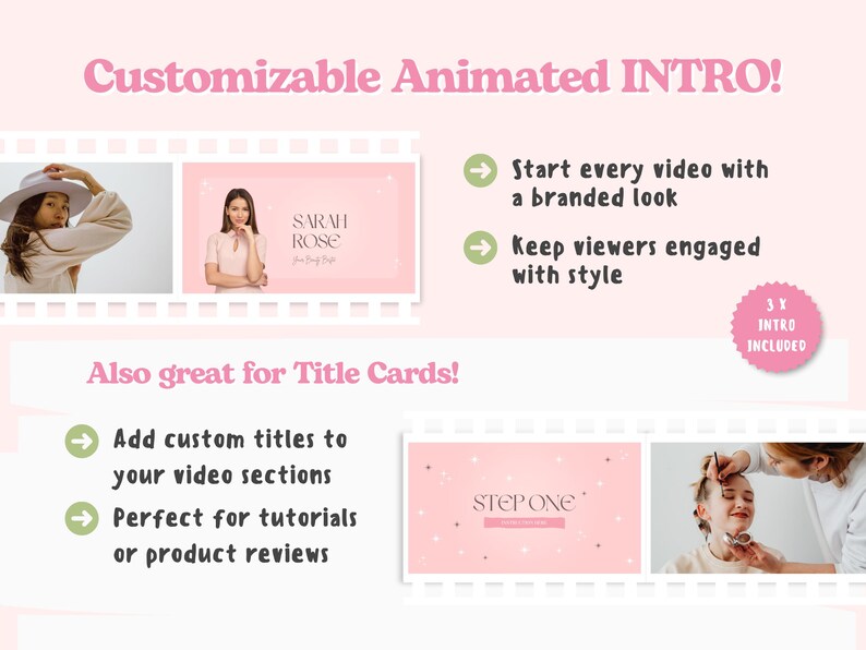 Youtube Branding Kit Pink Youtube Banner, Watermark, Youtube Intro and ...
