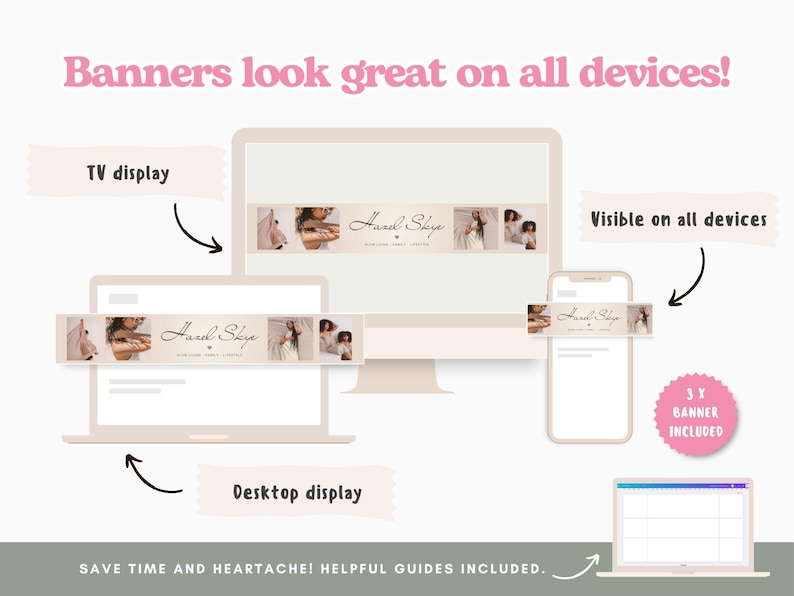 Modern Beige Youtube Branding Kit: Banner, Intro, Outro (editable Canva ...