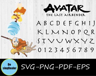 Avatar alphabet svg - Etsy Schweiz