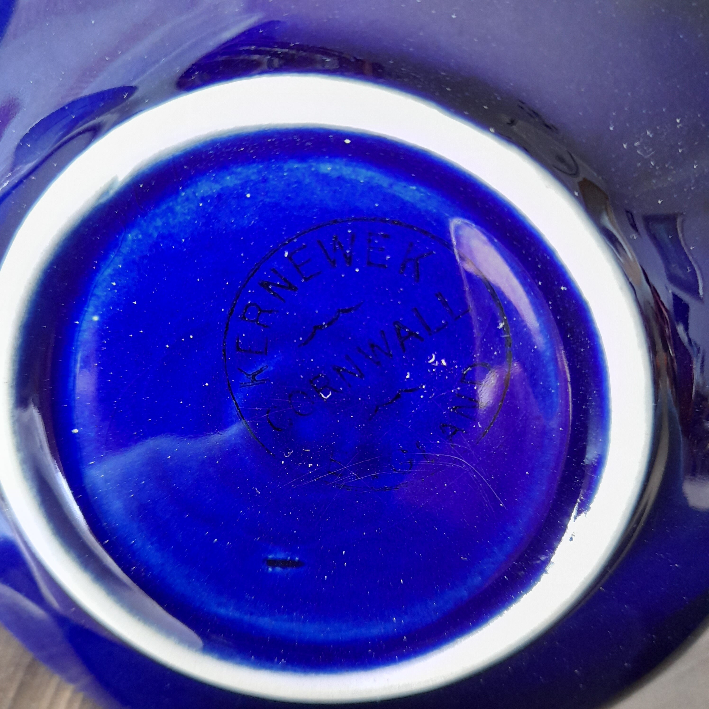 Kernewek Pottery Sauce Boat and Saucer Small Kernewek Blue Pottery ...