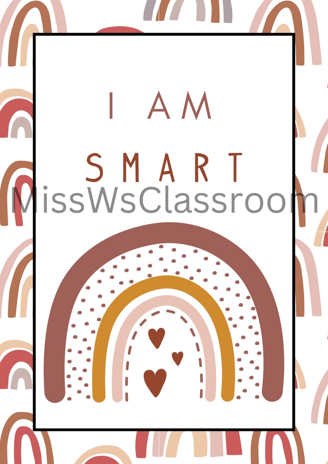 Boho Rainbow Positive Affirmations Posters - Etsy