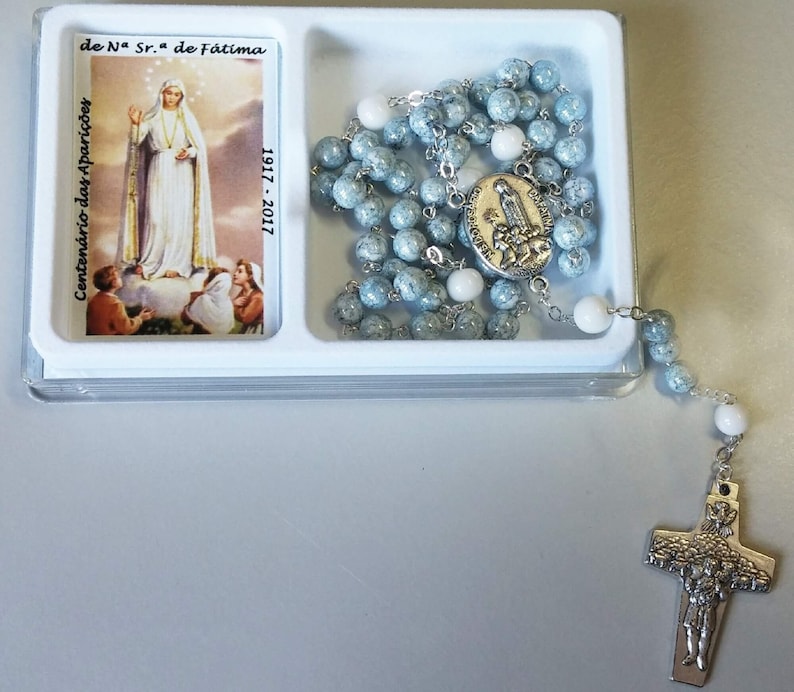 Rosary, Catholic Rosary, Handmade Glass Rosary of Fatima, Chaplet ...