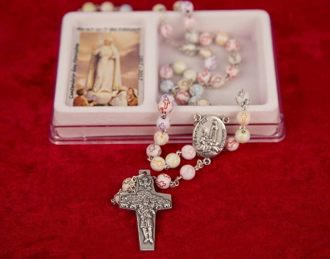 Rosary, Catholic Rosary, Handmade Glass Rosary of Fatima, Chaplet ...