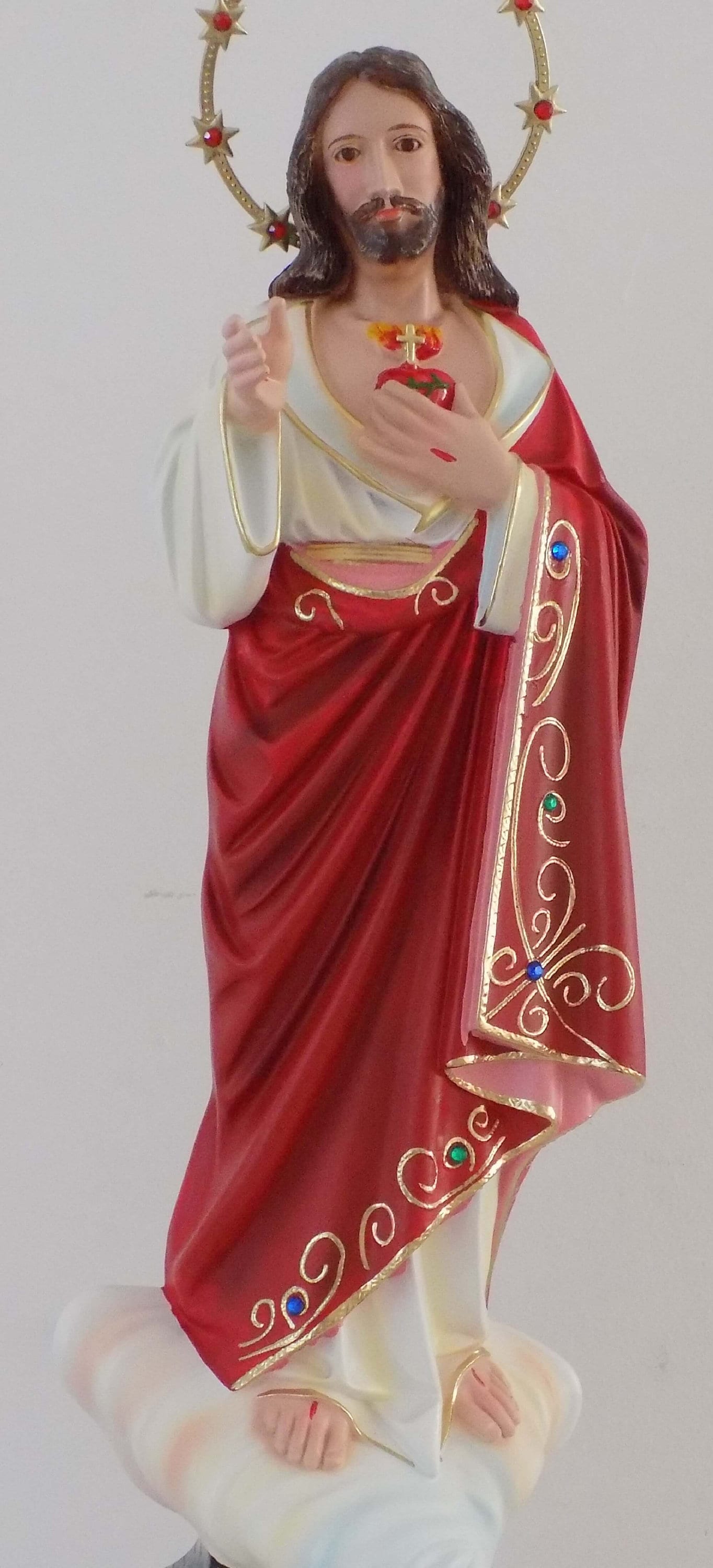 Statue Sacred Heart Jesus, Immaculate Heart of Jesus Statue, Sacred ...