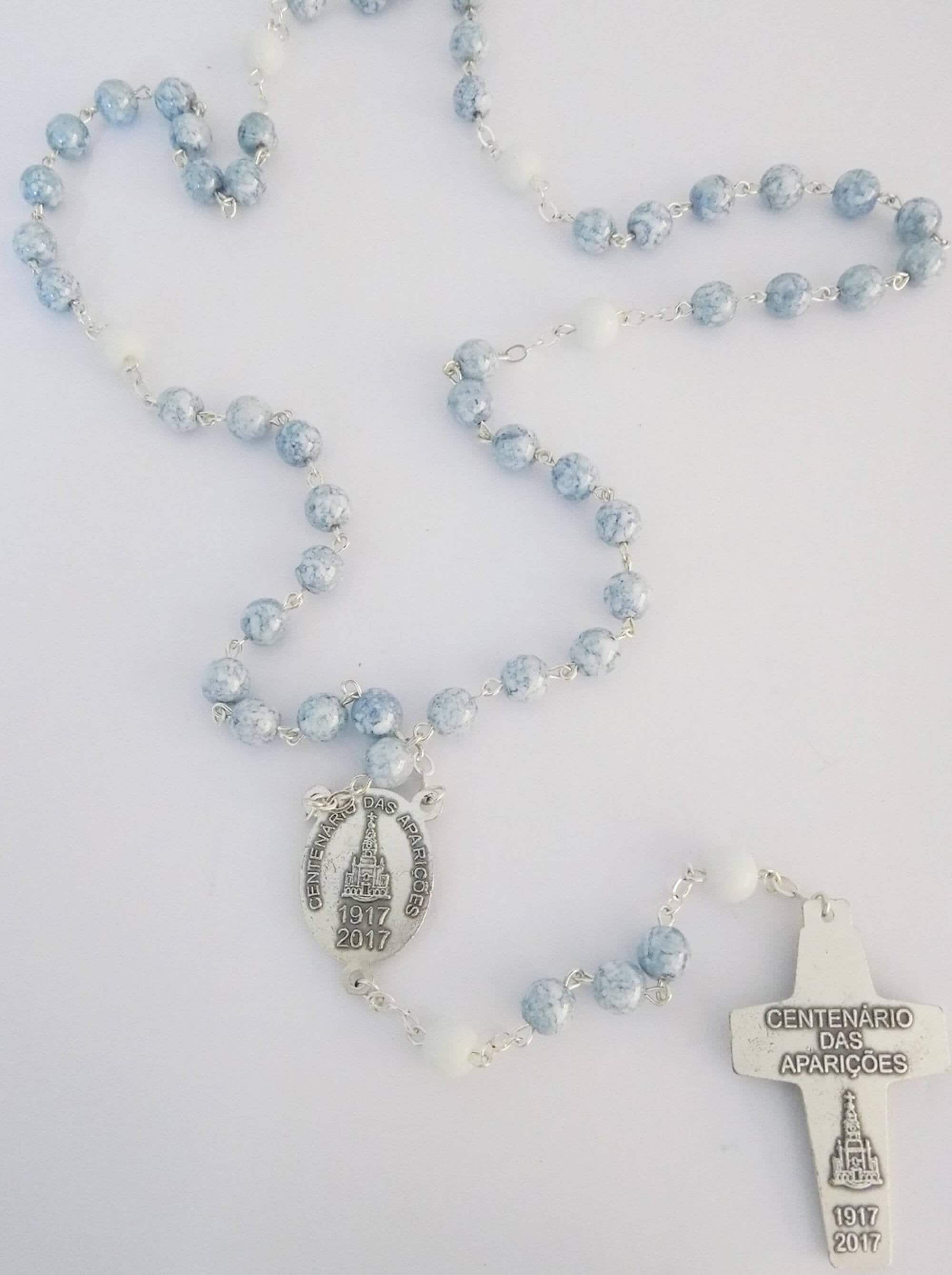 Rosary, Catholic Rosary, Handmade Glass Rosary of Fatima, Chaplet ...