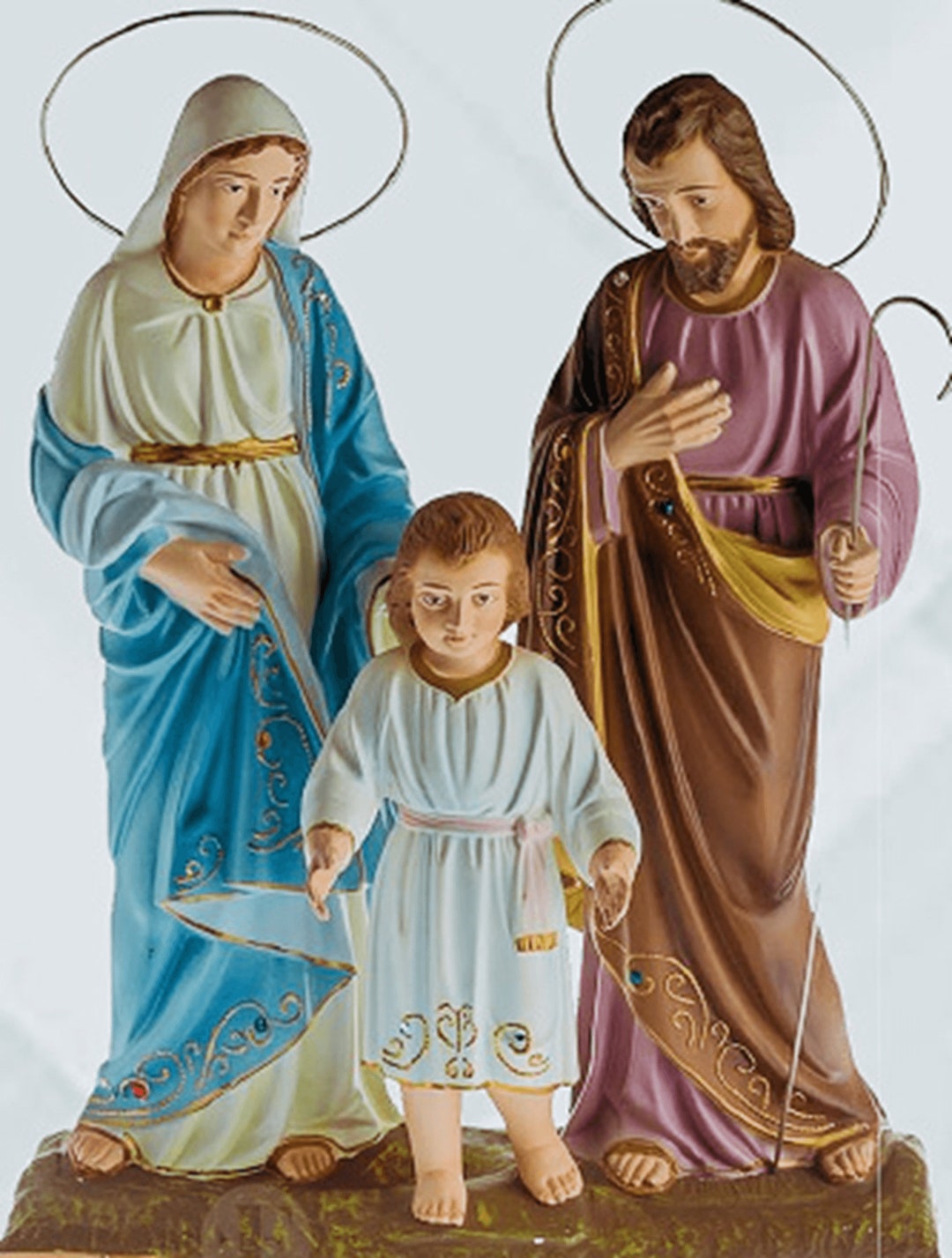 Statue of Holy Family, Holy Family Religious Figurine Classic Paint ...