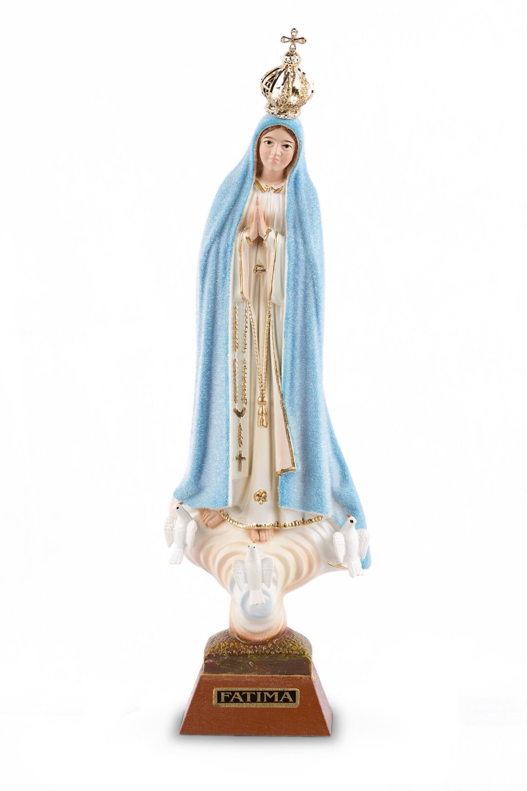 Handmade Our Lady of Fatima Statue, Weather Changing Mantle, Religious ...
