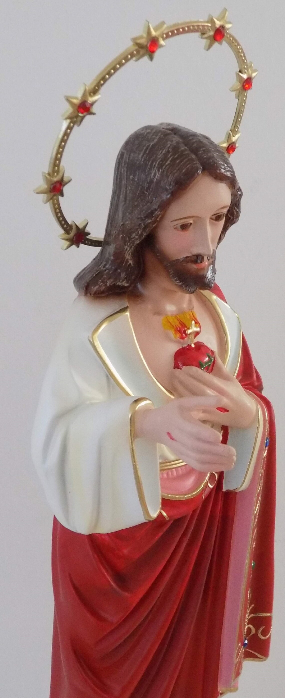 Statue Sacred Heart Jesus, Immaculate Heart of Jesus Statue, Sacred ...