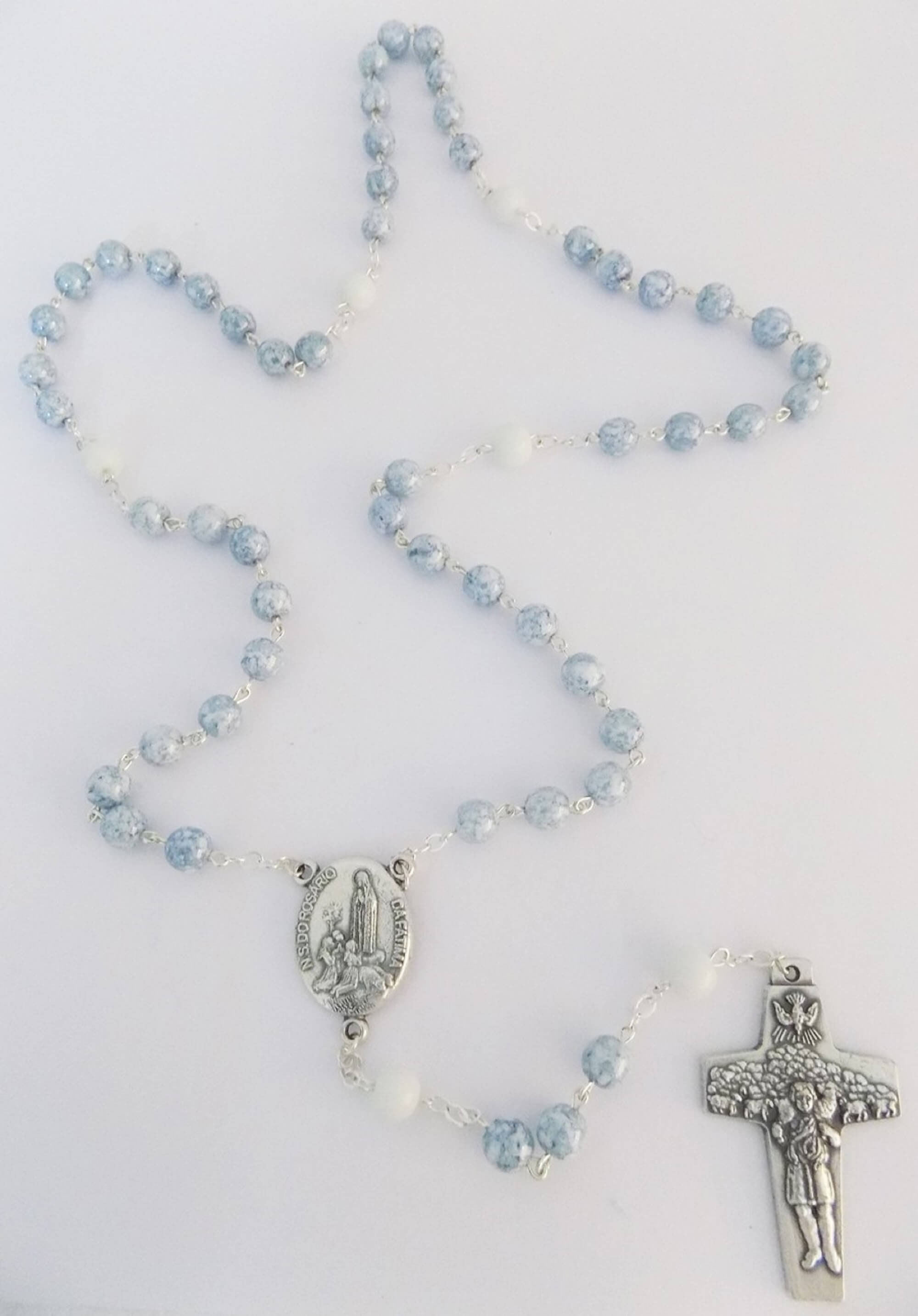 Rosary, Catholic Rosary, Handmade Glass Rosary of Fatima, Chaplet ...