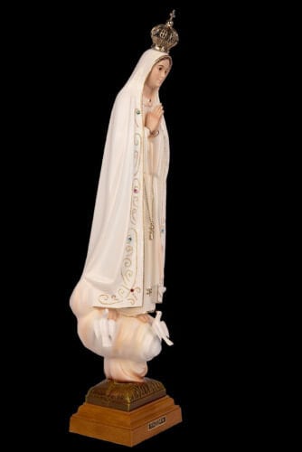 Handmade Our Lady Of Fatima Resin Statue Sacred Art 18 9 Etsy