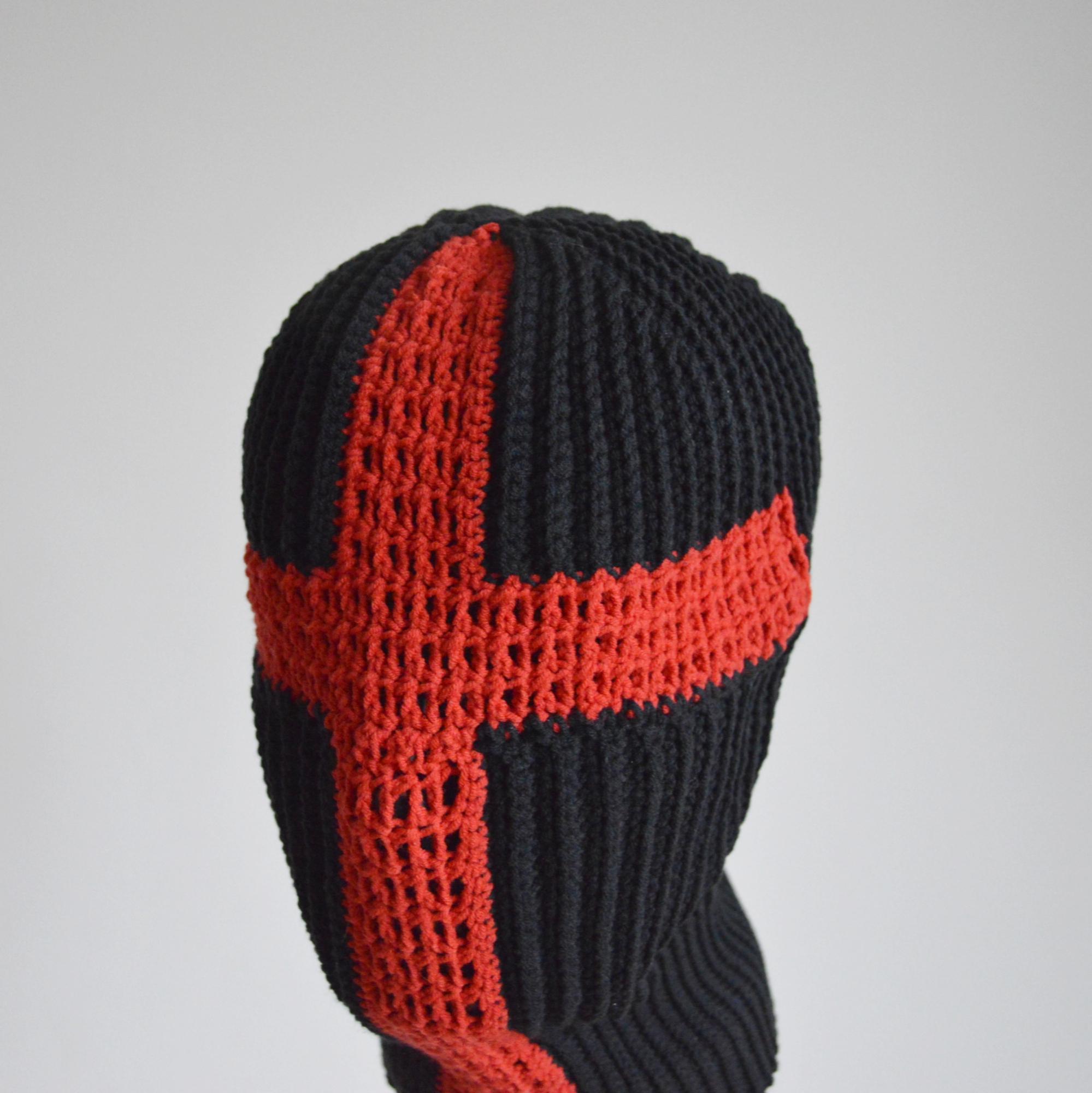 Custom Cross Ski Mask No Eyes Crochet Distressed Mask No Hole Loose ...