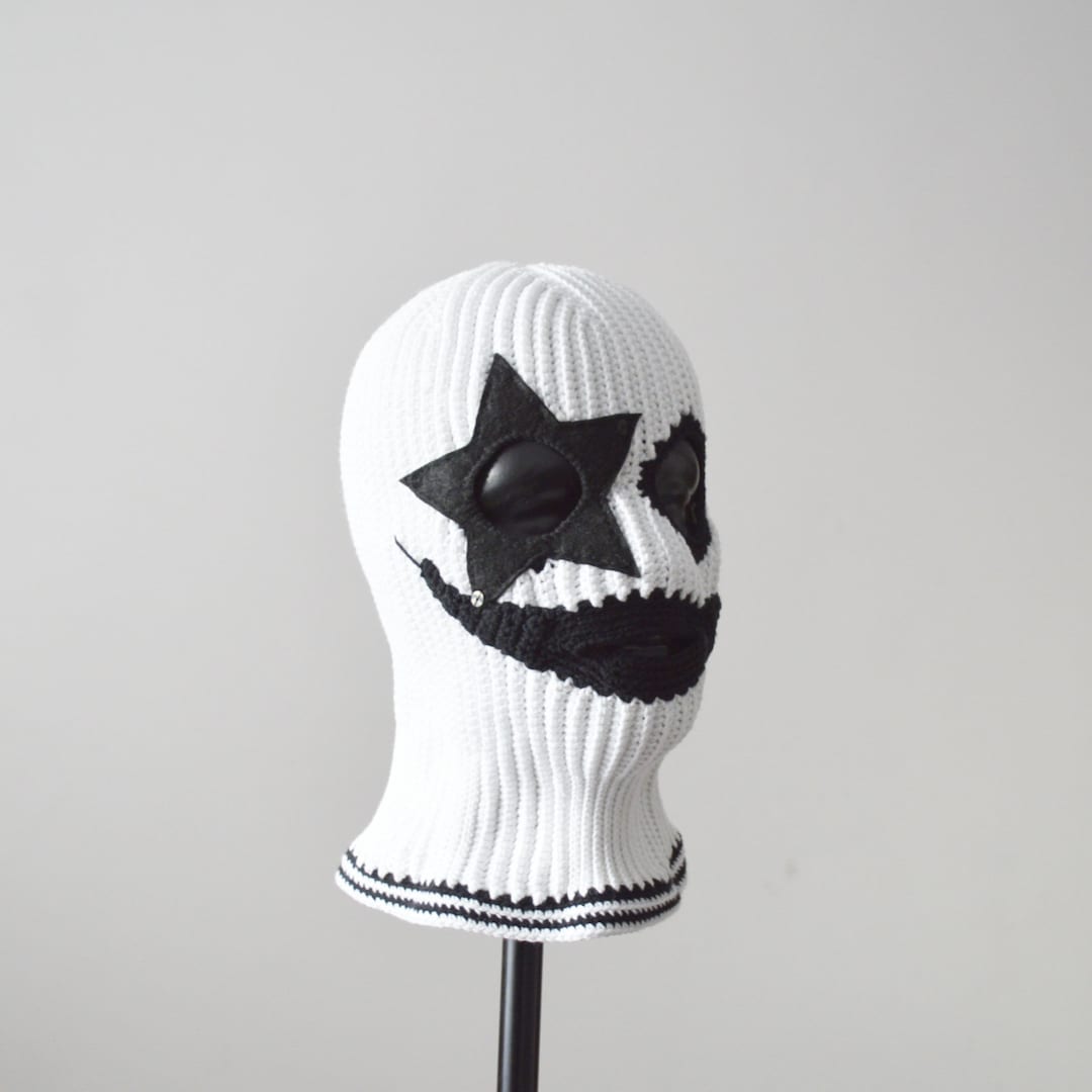 Custom Star Crochet Balaclava Street Style Outfit Full Face Mask - Etsy