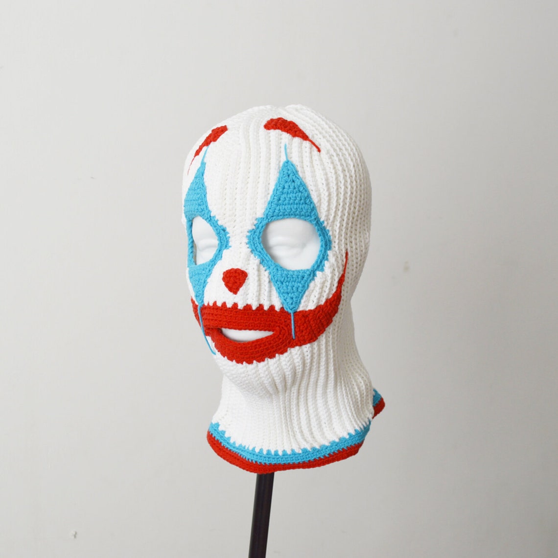 Custom Joker Crochet Clown Ski Mask for Men and Woman Creepy - Etsy