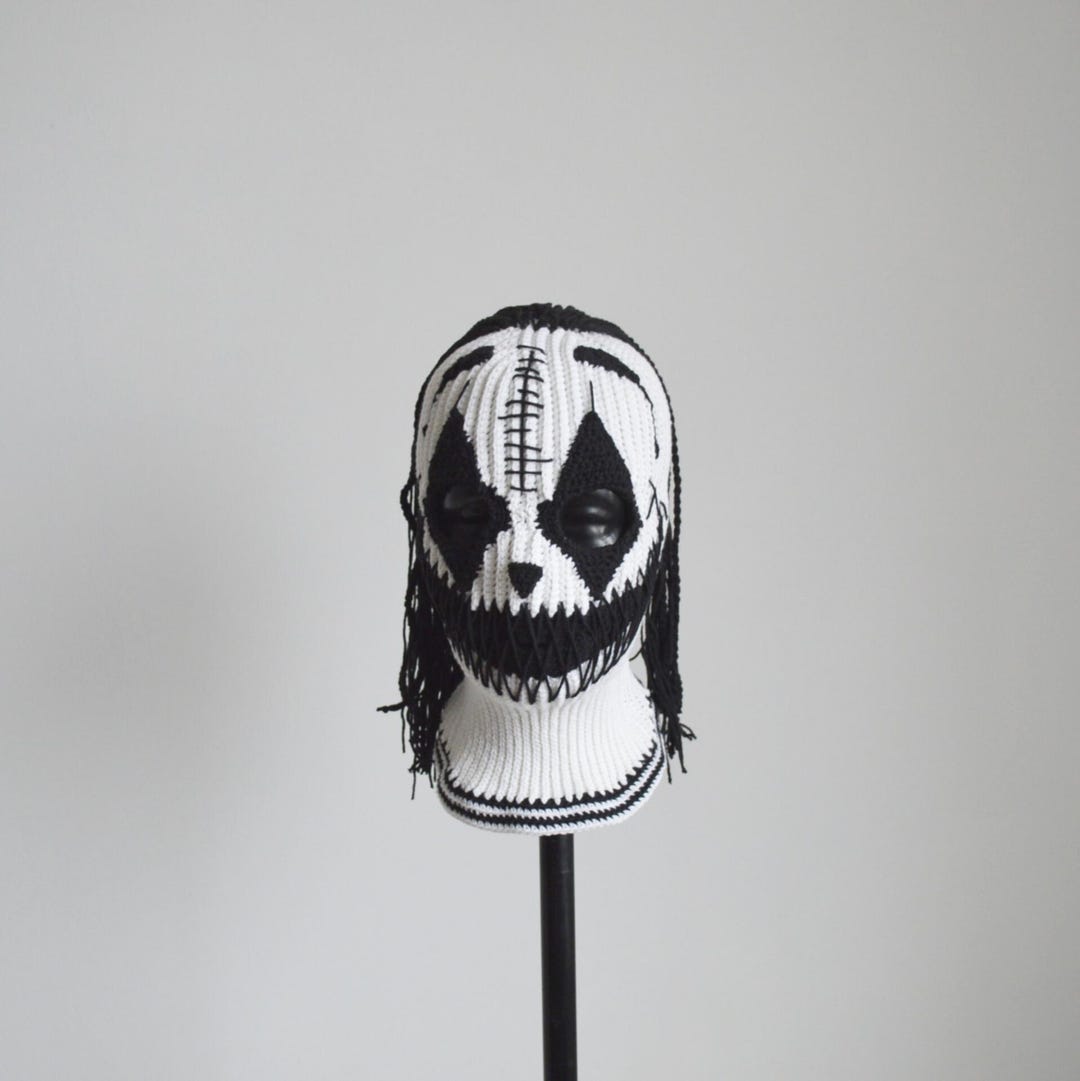 Custom Crochet Balaclava Clown With Dreadlock Knit Joker Mask ...